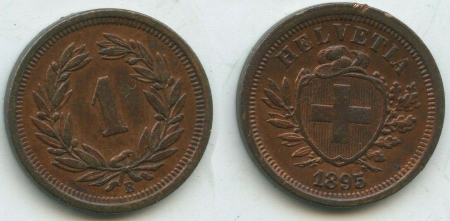 Schweiz Eidgenossenschaft 1 Rappen 1895 B Bern G15039 - Helvetia Confédération Helvétique ...