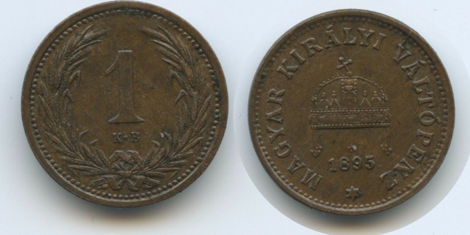 Ungarn Kaiserreich 1 Filler 1895 KB Kremnitz G12360 - Franz Joseph I. 1848-1916 Hungary ...