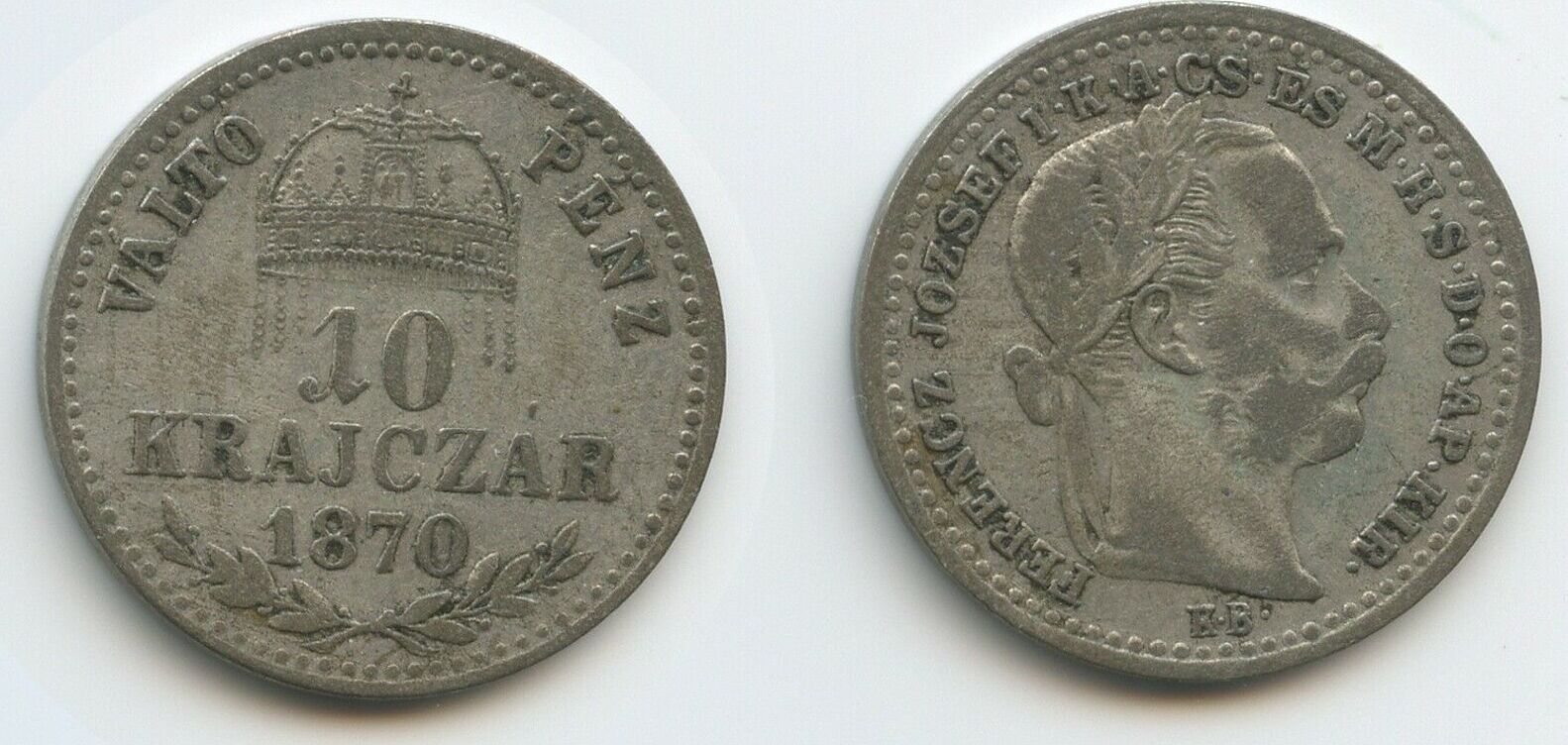 Ungarn Kaiserreich 10 Krajczár 1870 KB Kremnitz G5045 - Franz Joseph I.1848-1916 Austria Hungary ...