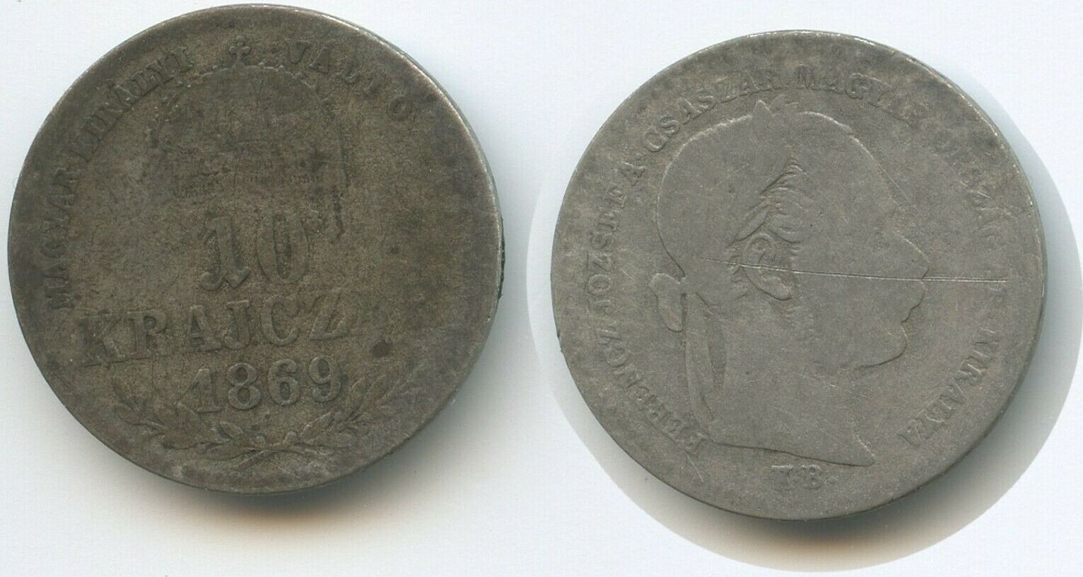 Österreich Ungarn Kaiserreich 10 Krajczar 1869 KB Kremnitz G14412 - Franz Joseph I. 1848-1916 ...