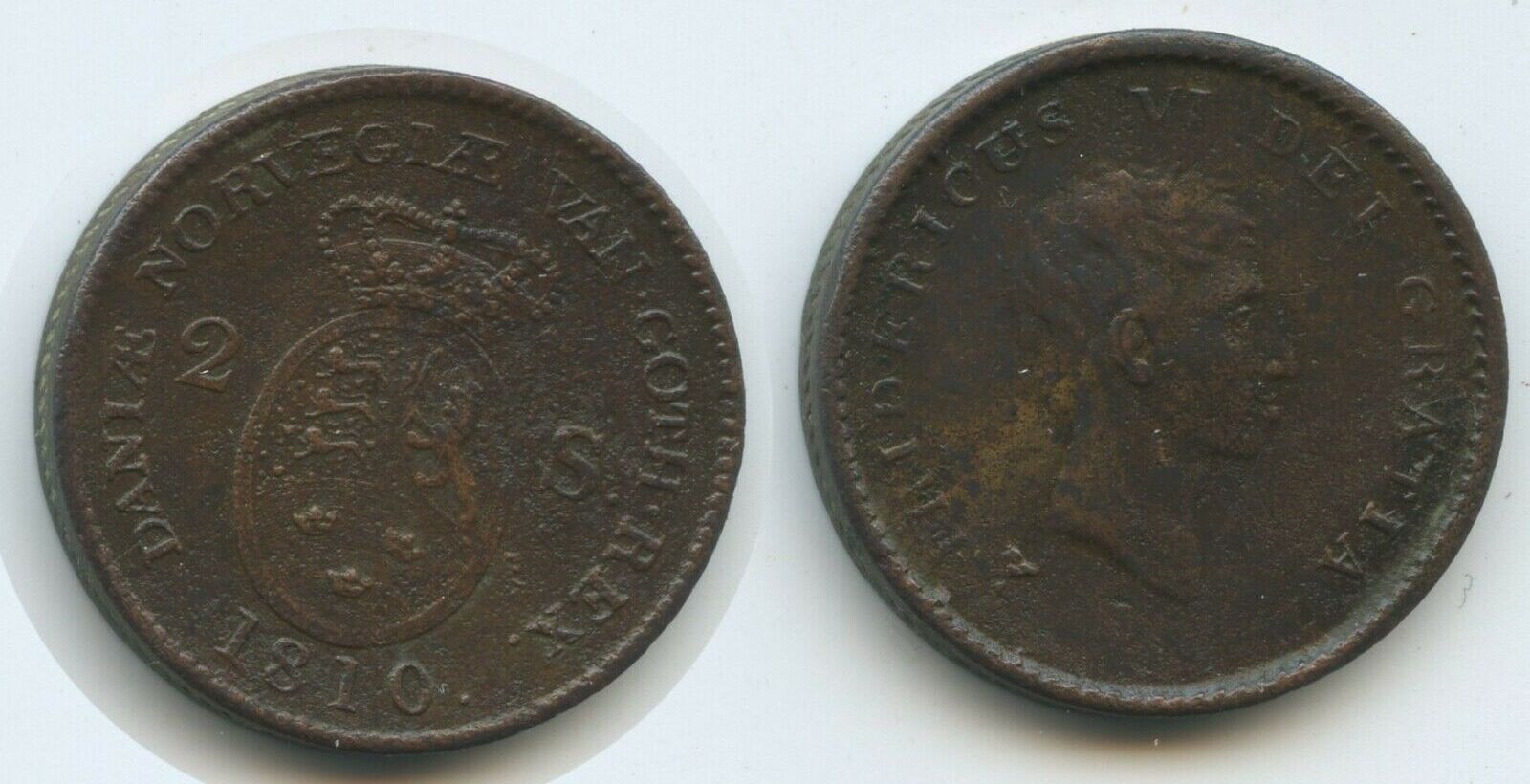 Dänemark 2 Skilling 1810 G8711 - Frederik VI. 1808-1839 Denmark Schön ...