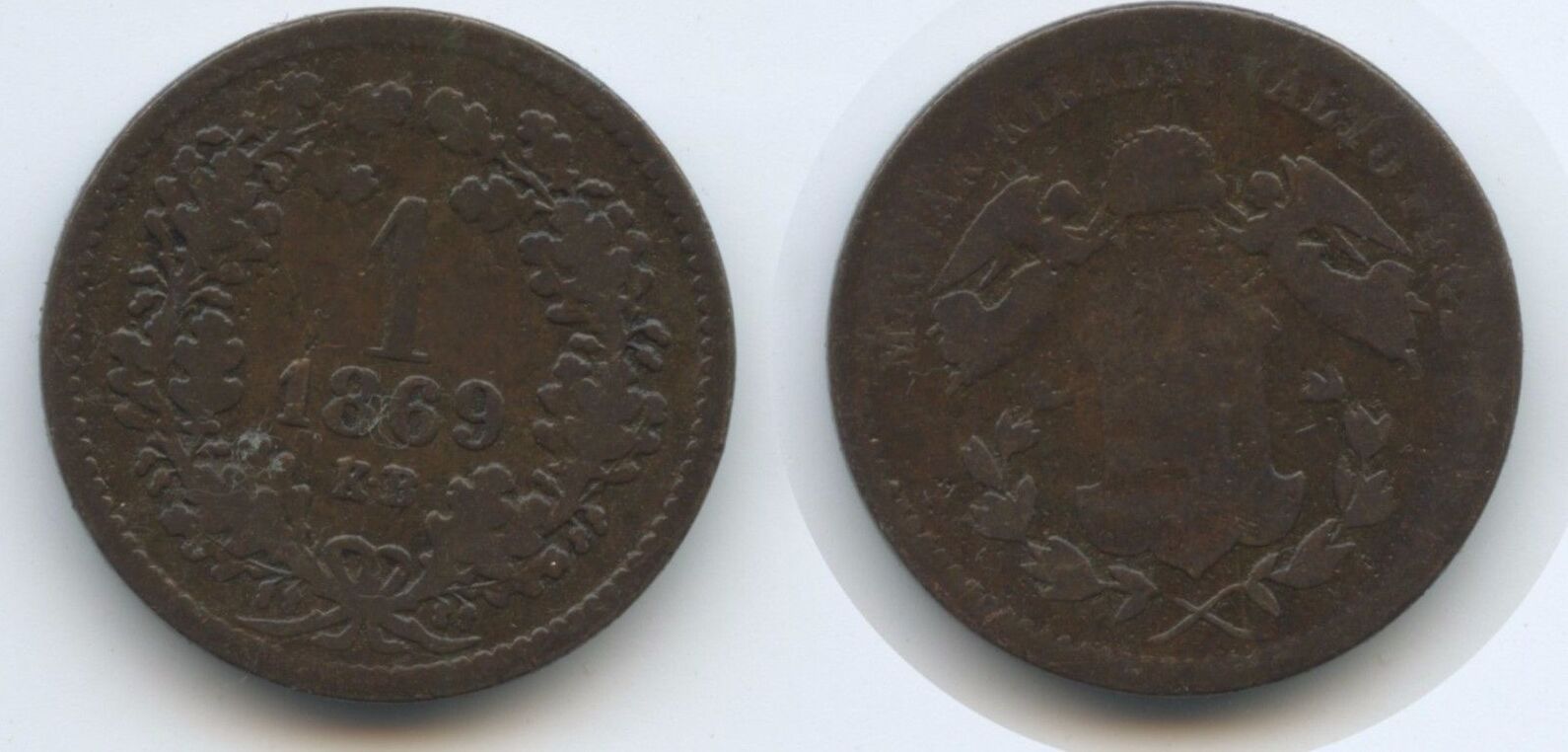 Ungarn Kaiserreich 1 Krajczar 1869 KB Kremnitz G14440 - Franz Joseph I. 1848-1916 Österreich ...