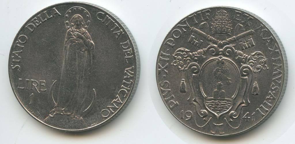 Vatikan 1 Lira 1941-III G1622 - Vatican City Pius XII. 1939-1958 Vorzüglich | MA-Shops