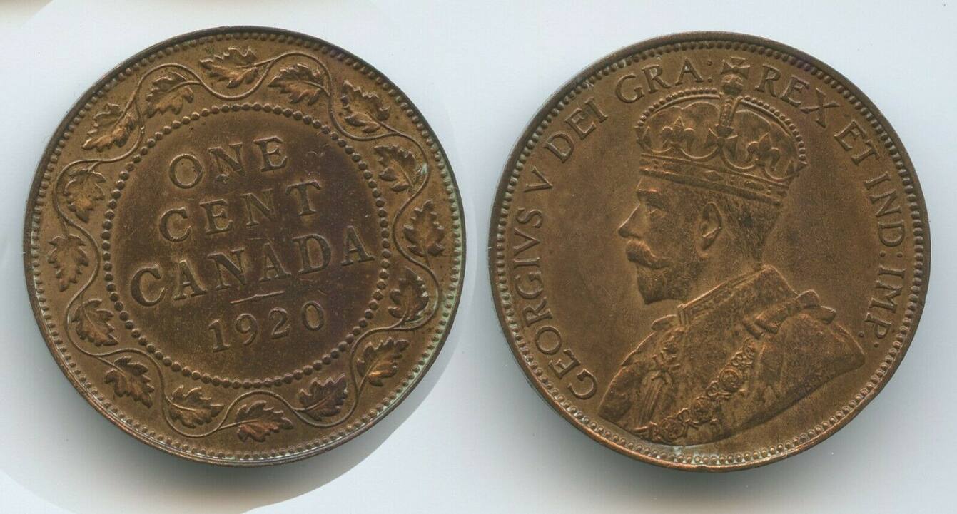 Kanada One Cent 1920 G6519 - King George V. 1910-1936 Canada Sehr Schön ...