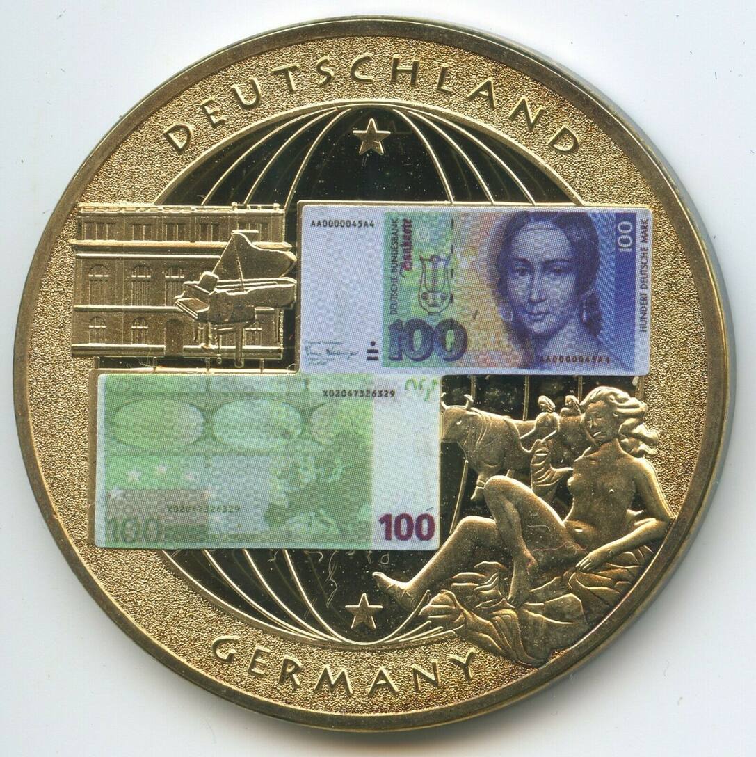 100 Deutsche Mark GX752 - Große Medaille Banknote - 100 Euro Währung im ...
