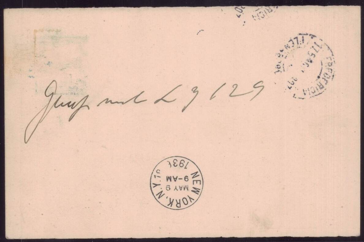 Zeppelinpost Zeppelin Brief LZ 129 1. Nordamerikafahrt Bordpost 1936 ...