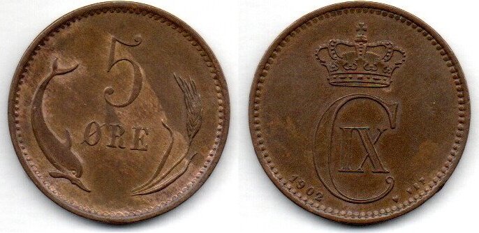 Danemark - Denmark 5 Ore 1902 VF+ | MA-Shops