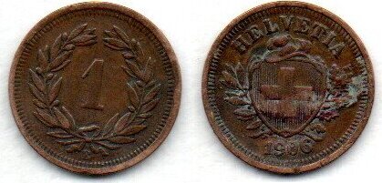 Suisse- Schweiz - Switzerland Rappen 1906 B F | MA-Shops