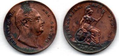 Grande Bretagne - Great Britain Farthing 1834 VF | MA-Shops