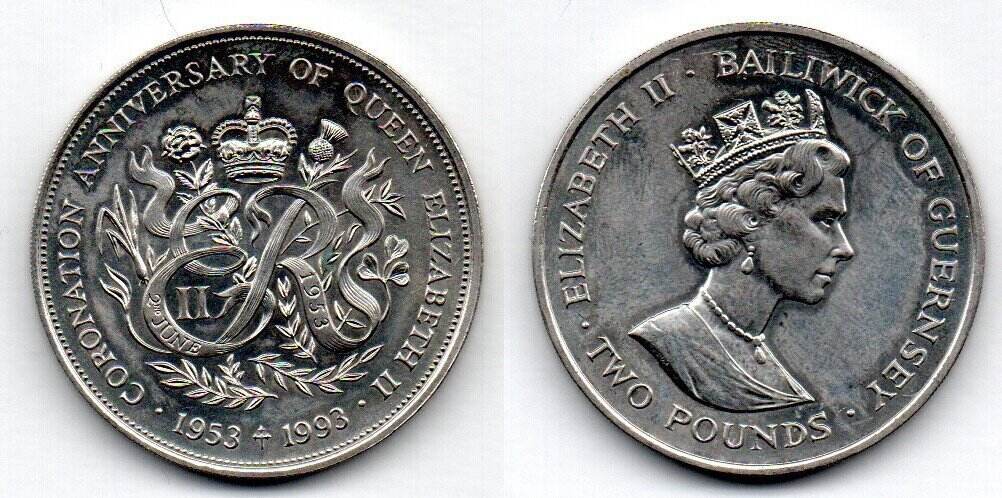 Guernesey - Guernsey 2 Pounds 1993 Elizabeth II vz | MA-Shops