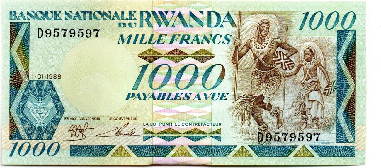 Rwanda 1000 Francs 1/01/1988 AU | MA-Shops