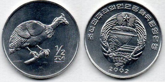 Corée du Nord 1/2 Chon 2002 AU | MA-Shops