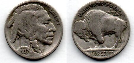 USA 5 Cents 1937 F | MA-Shops
