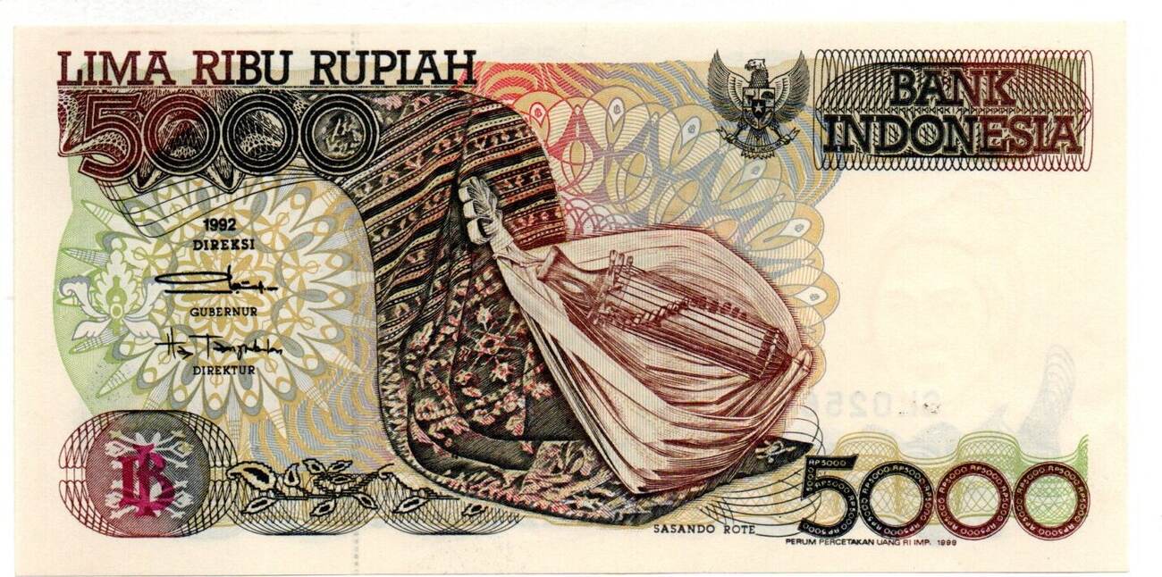 Indonésie 5000 Rupiah 1992 unz | MA-Shops