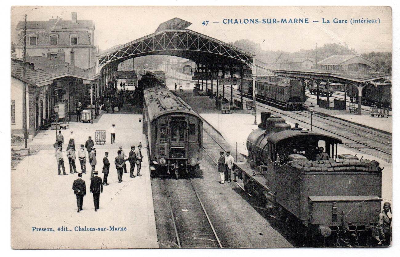 Chalons sur Marne La Gare ( intérieur ) 1907 | MA-Shops
