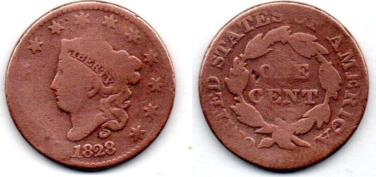USA 1 Cent 1828 B | MA-Shops