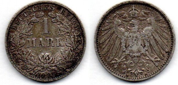 Allemagne - Deutschland - Germany 1 Mark 1907 A F+ | MA-Shops