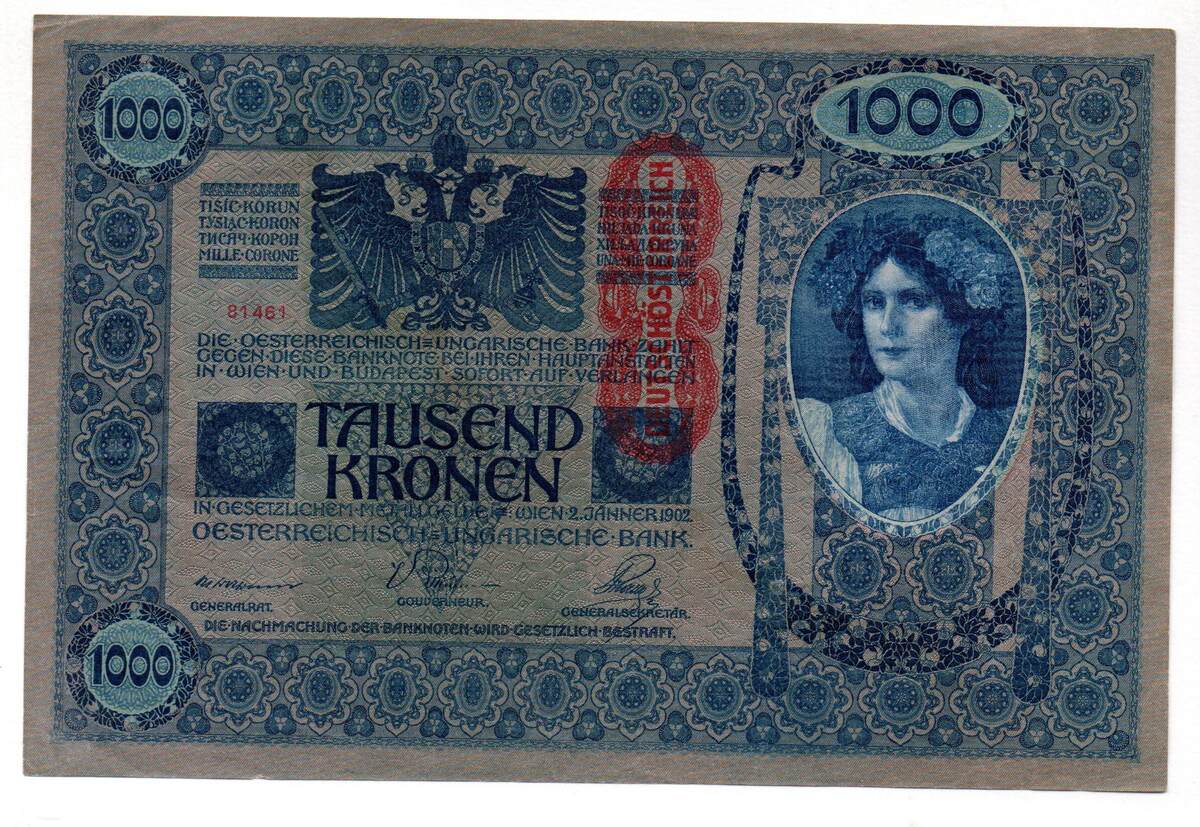 Autriche - Austria - Osterreich 1000 Kronen 2/01/1902 VF | MA-Shops