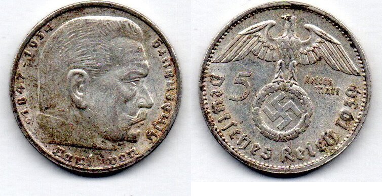 Allemagne - Deutschland - Germany 5 Mark 1939 G VF | MA-Shops