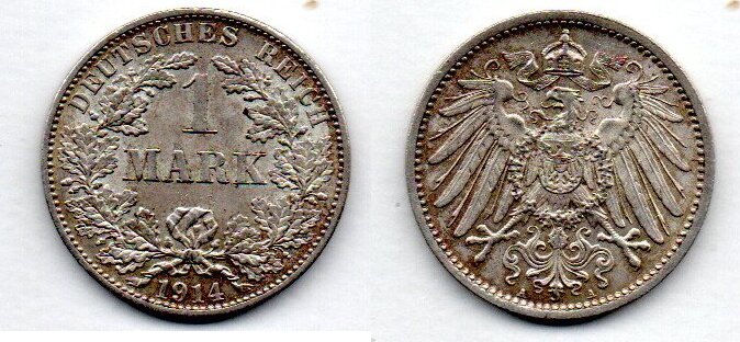 Allemagne - Deutschland - Germany 1 Mark 1914 A vz | MA-Shops
