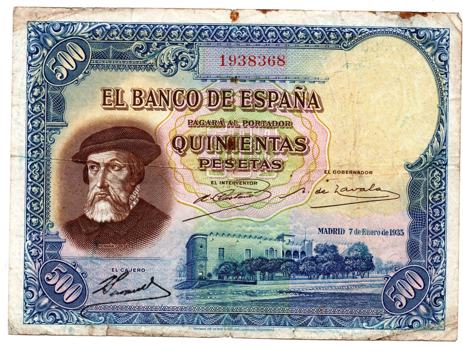 Espagne - Spain - Spanien 500 Pesetas 1935 B | MA-Shops