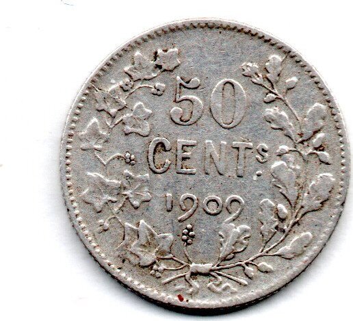 Belgique - Belgien - Belgium 50 Centimes 1909 ss | MA-Shops