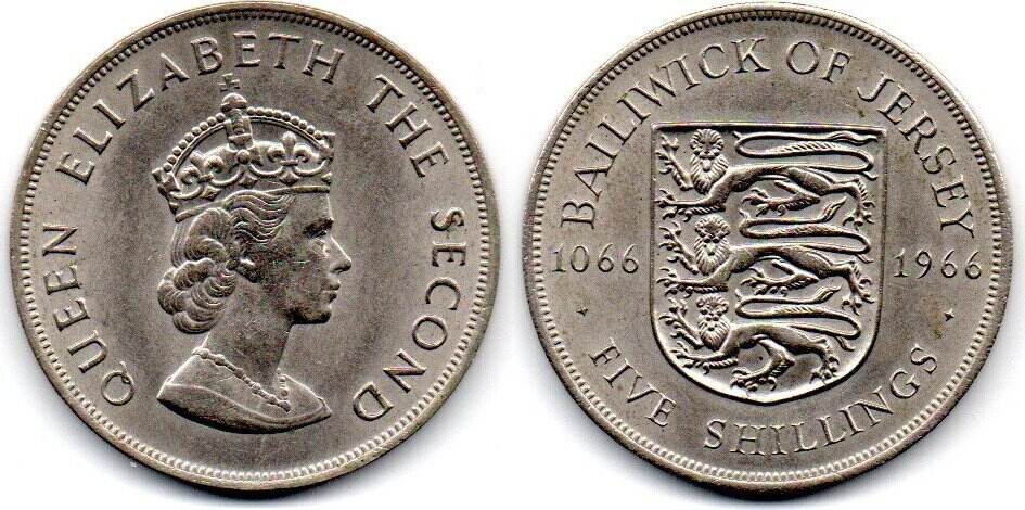 Jersey 5 Shillings 1966 EF | MA-Shops