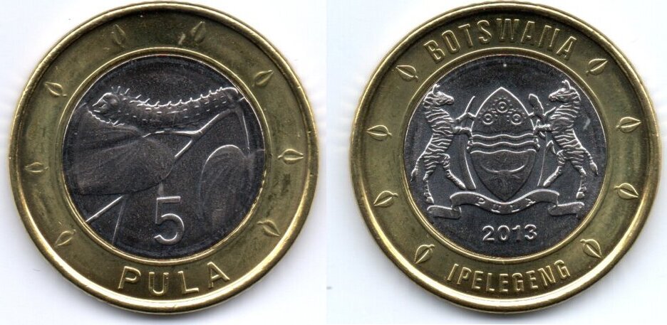 Botswana 5 Pula 2014 AU | MA-Shops