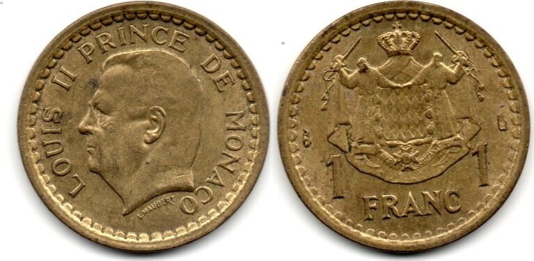 Monaco 1 Franc EF | MA-Shops