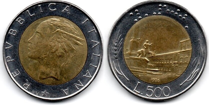 Italie - Italien - Italy 500 Lires 1986 R EF | MA-Shops