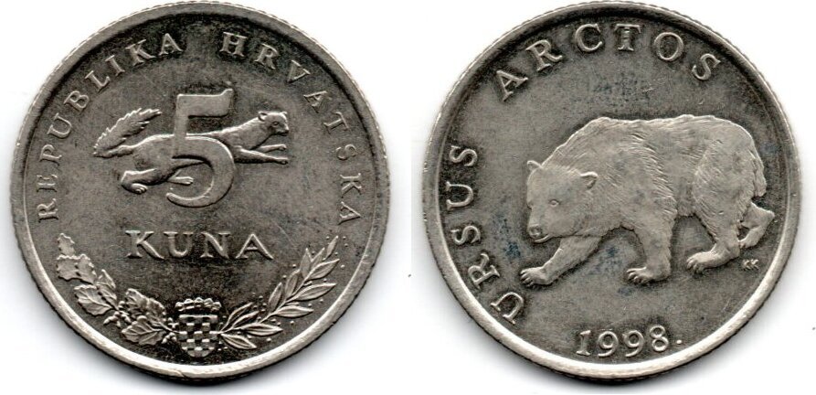Croatie - Croatia -Kroatien 5 Kuna 1998 EF | MA-Shops