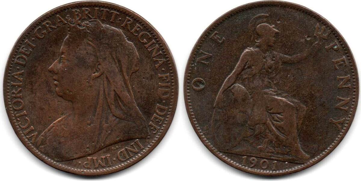 Grande Bretagne - Great Britain 1 Penny 1901 F | MA-Shops