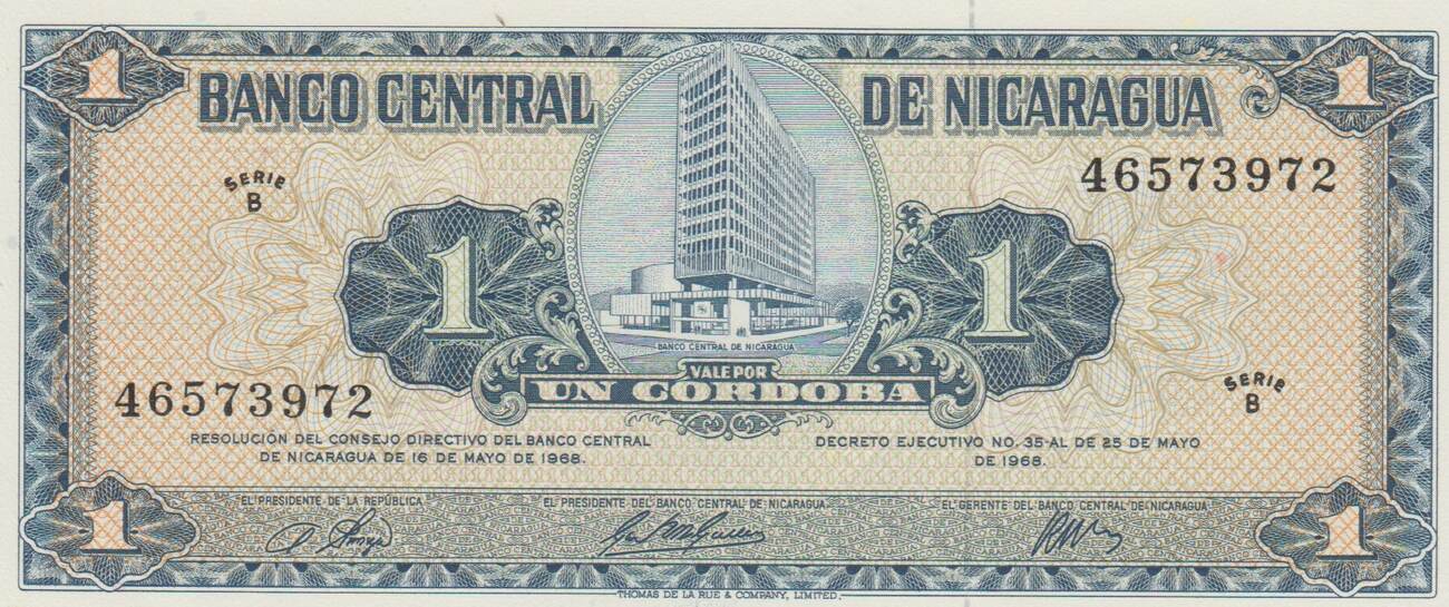 Nicaragua 1 Cordoba 1968 vz+ | MA-Shops