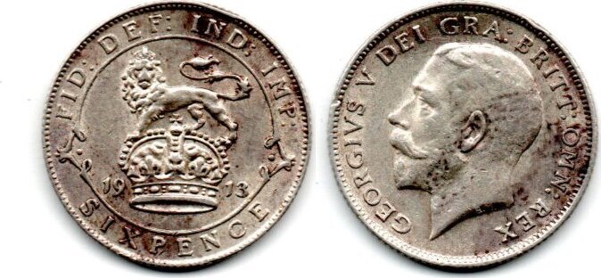 Grande Bretagne - Great Britain 6 Pence 1913 VF | MA-Shops