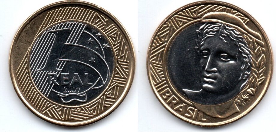Brésil- Brazil 1 Real 2007 AU | MA-Shops