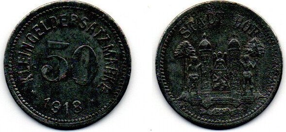 Hof 50 Pfennig 1918 VF | MA-Shops