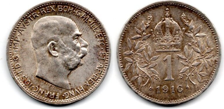 Autriche - Austria - Osterreich 1 Corona 1916 EF | MA-Shops