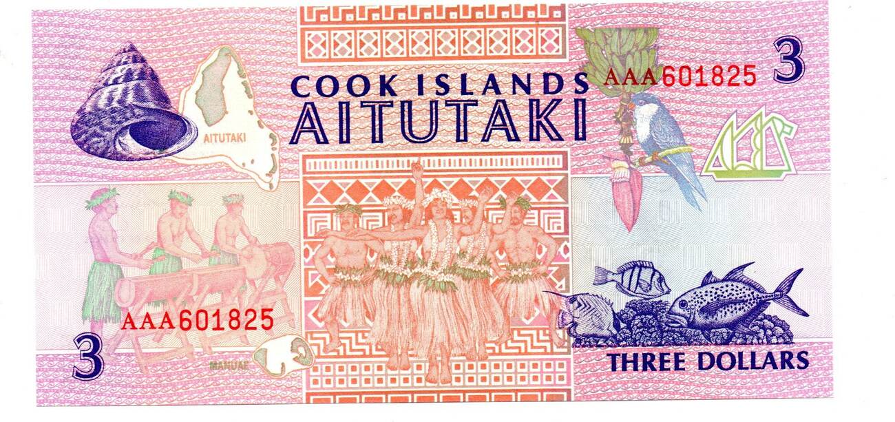Iles Cook - Cook Islands 3 Dollars ND UNC | MA-Shops