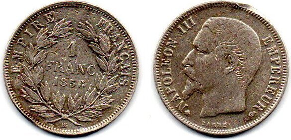 France - Frankreich 1 Franc 1856 BB F | MA-Shops