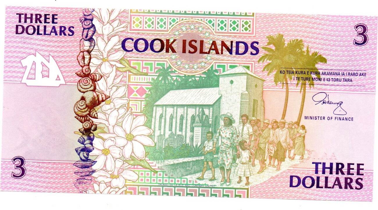 Cook Islands 3 Dollars ND UNC | MA-Shops