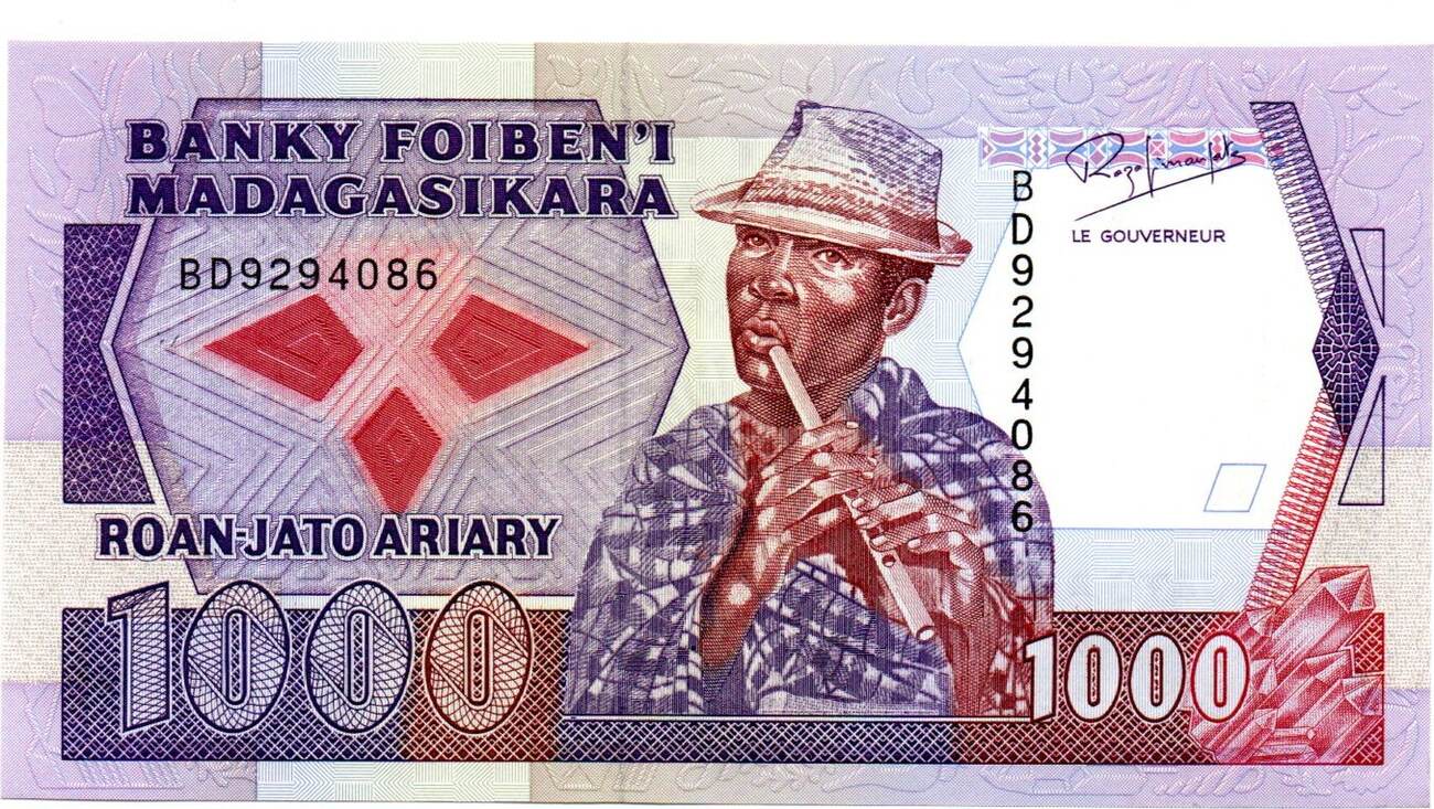 Madagascar 1000 Ariary ND UNC | MA-Shops