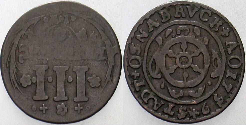 Osnabrück-Stadt 3 Kupferpfennig 1759 IW Sehr schön/schön | MA-Shops