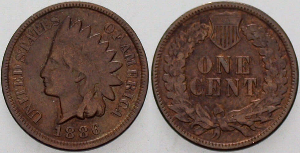 Vereinigte Staaten von Amerika 1 Cent 1886 INDIAN HEAD Sehr schön | MA ...