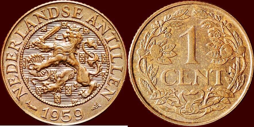 1 Cent 1959 NEDERLAND (NETHERLANDS, KINGDOM) - NEDERLANDS WEST-INDIË ...