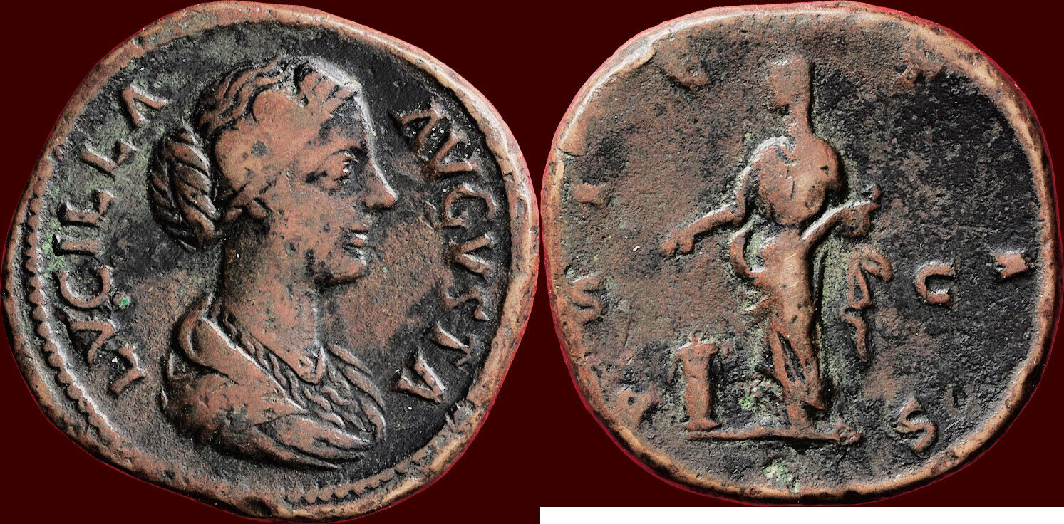Roman Empire AE Sestertius (164-169) LUCILLA, wife of Lucius Verus ...