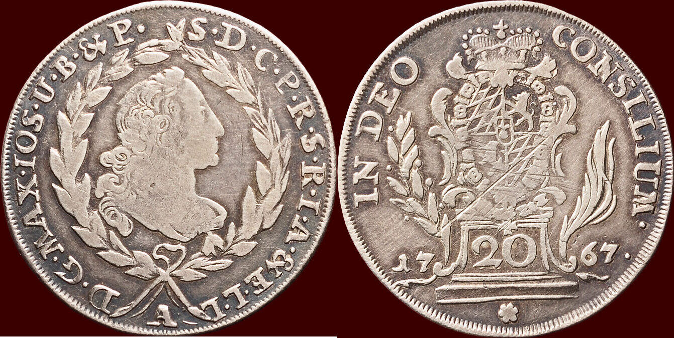 20 Kreuzer GERMANY - BAYERN - MAXIMILIAN III JOSEPH, 1745-1777 - 1767 A ...