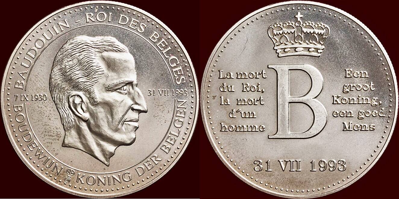 Medal 1993 BELGIUM - KINGDOM - BOUDEWIJN, 1951-1993 - unz | MA-Shops