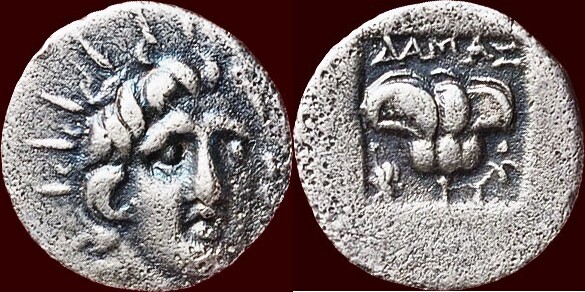 125-88 BC v. Chr. CARIAN ISLANDS, RHODOS - DAMAS, magistrate - AR ...