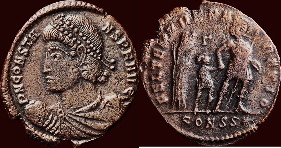 Roman Empire Maiorina (348-349) CONSTANS, 337-350 - BI light ...