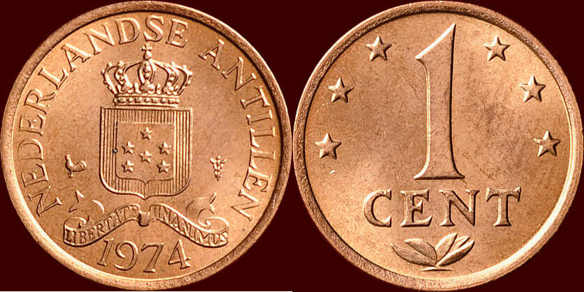 1 Cent 1974 NEDERLAND (NETHERLANDS, KINGDOM) - NEDERLANDS WEST-INDIË ...